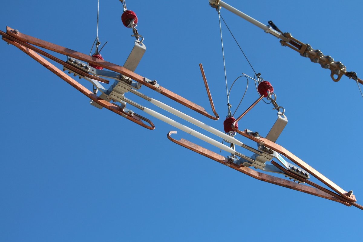 High Voltage Section Railway Insulator / 25KV Silicone Composite Insulators