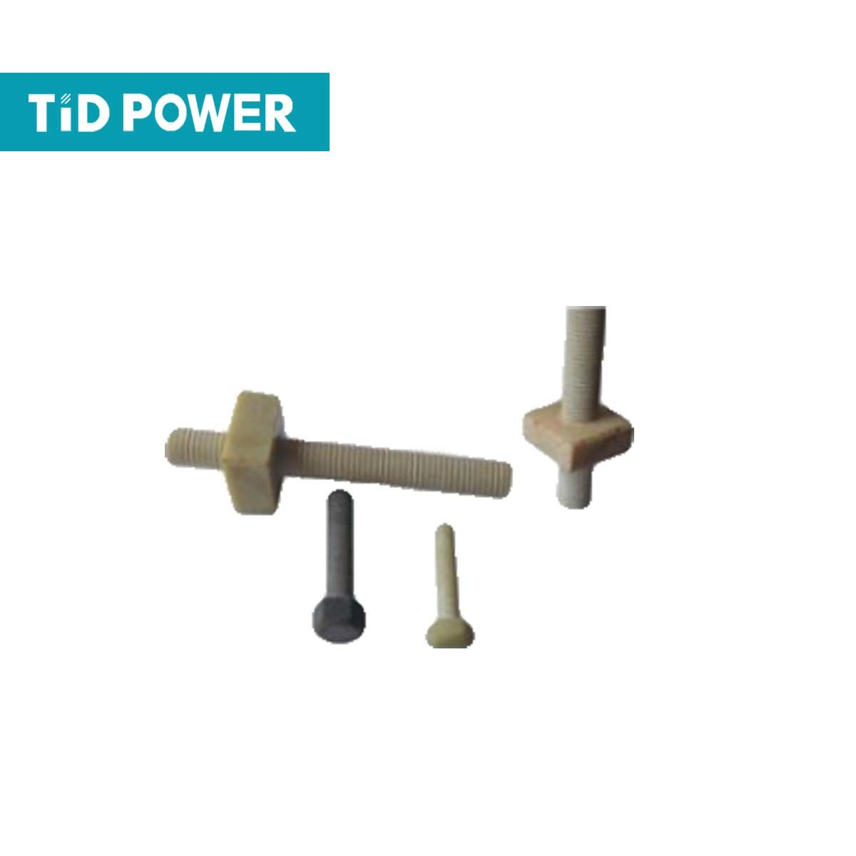 High Voltage Epoxy Fiberglass Rod Customized Threaded Rod And Nut