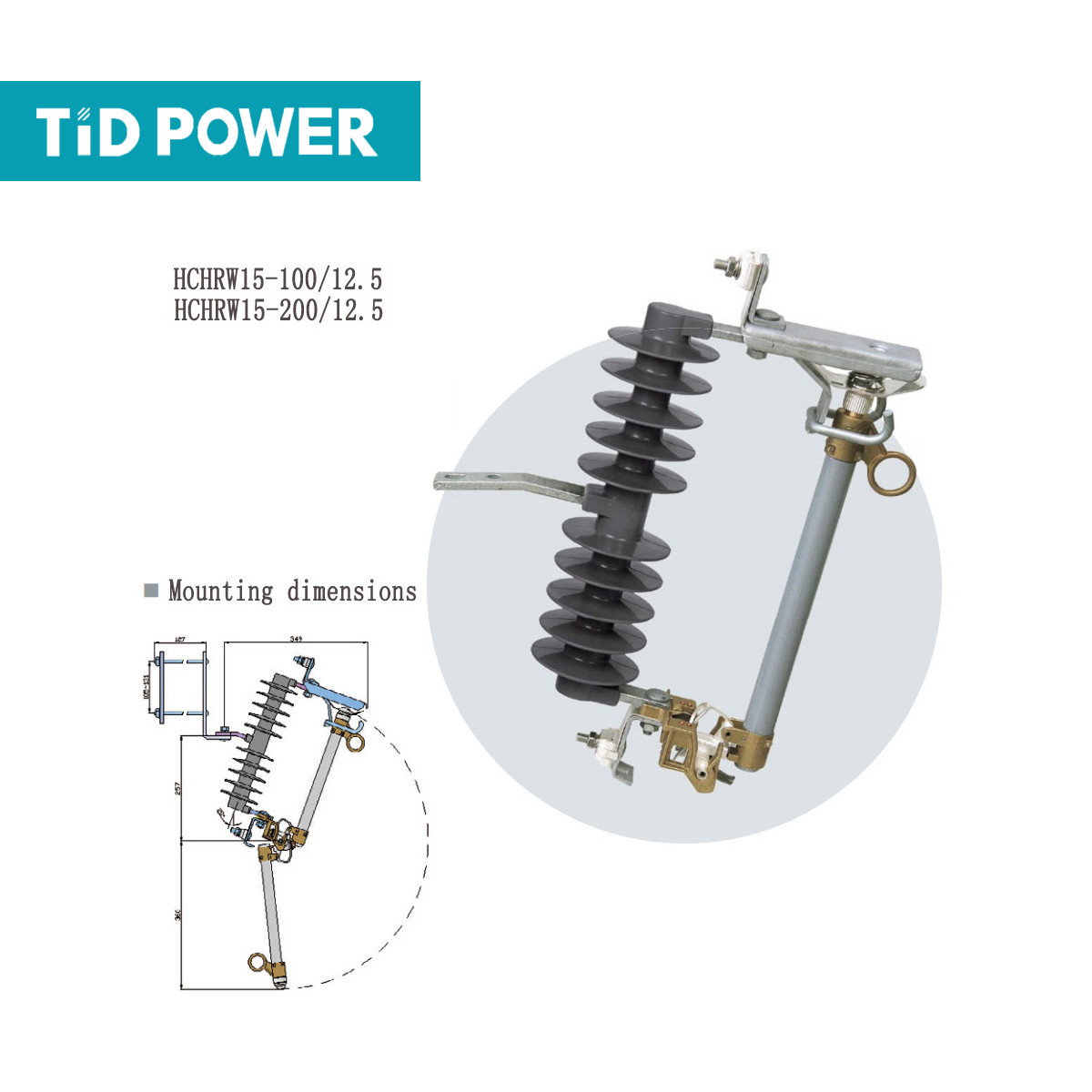 10kV Polymer Fuse Cut Out / High Voltage Drop Fuse Cut out