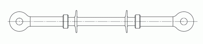 3kv Silicone Rubber Composite Suspension Insulator / Tramway Tension ...