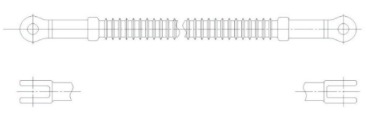 High Voltage Section Railway Insulator / 25KV Silicone Composite Insulators