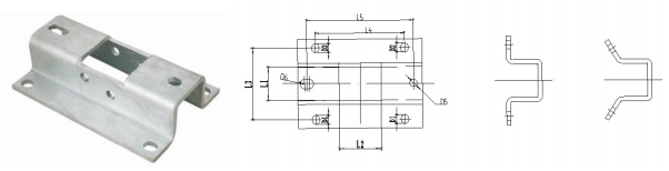 Transmission Line Gain base Fittings for Line Post Insulator